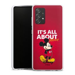 DeinDesign Galaxy A52s 5G Handy Silikon H&uuml;lle Case wei&szlig; Handyh&uuml;lle Disney Official Licensed Product Mouse Silikon Case