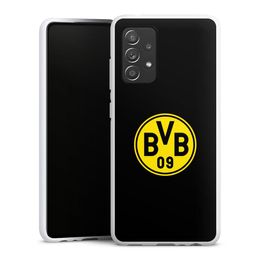 DeinDesign Galaxy A52s 5G Handy Silikon H&uuml;lle Case wei&szlig; Handyh&uuml;lle Bvb Borussia Dortmund Logo Silikon Case