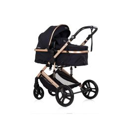 Chipolino Kinderwagen 2 in 1 Amore Getr&auml;nkehalter Wickeltasche Fu&szlig;abdeckung Korb black