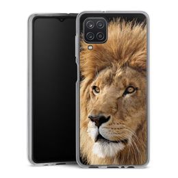 DeinDesign Galaxy A12 Handy Silikon H&uuml;lle Case transparent Handyh&uuml;lle Jungle Lion Photography Silikon Case