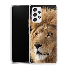 DeinDesign Galaxy A53 5G Handy Silikon H&uuml;lle Case transparent Handyh&uuml;lle Jungle Lion Photography Silikon Case