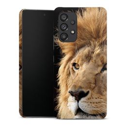 DeinDesign Galaxy A53 5G Handy Premium Case Smartphone Handyh&uuml;lle Schutzh&uuml;lle matt Jungle Lion Photography Premium Case