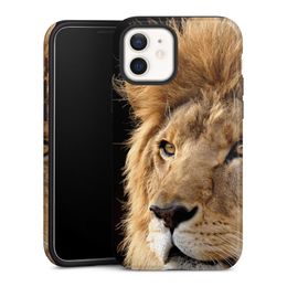 DeinDesign iPhone 12 mini Handy Panzer Handyh&uuml;lle robuste Outdoor H&uuml;lle Schutzh&uuml;lle gl&auml;nzend Jungle Lion Photography Tough Case