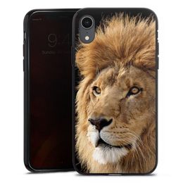 DeinDesign iPhone Xr Handy Silikon H&uuml;lle Case schwarz Handyh&uuml;lle Jungle Lion Photography