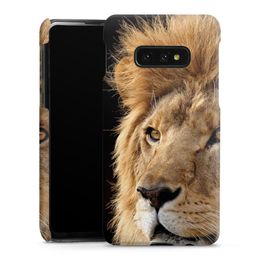 DeinDesign Galaxy S10e Handy Premium Case Smartphone Handyh&uuml;lle Schutzh&uuml;lle matt Jungle Lion Photography Premium Case