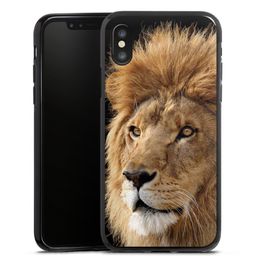 DeinDesign iPhone X Handy Silikon H&uuml;lle Case schwarz Handyh&uuml;lle Jungle Lion Photography