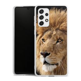 DeinDesign Galaxy A33 5G Handy Silikon H&uuml;lle Case transparent Handyh&uuml;lle Jungle Lion Photography Silikon Case