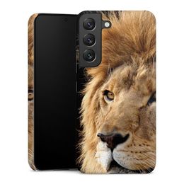 DeinDesign Galaxy S22 Handy Premium Case Smartphone Handyh&uuml;lle Schutzh&uuml;lle matt Jungle Lion Photography Premium Case