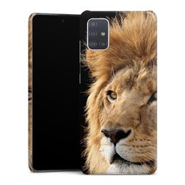 DeinDesign Galaxy A51 Handy Premium Case Smartphone Handyh&uuml;lle Schutzh&uuml;lle gl&auml;nzend Jungle Lion Photography Premium Case