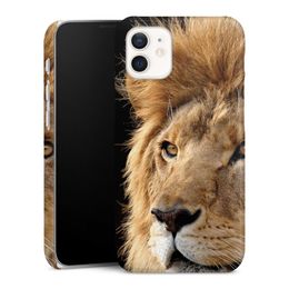 DeinDesign iPhone 12 mini Handy Premium Case Smartphone Handyh&uuml;lle Schutzh&uuml;lle gl&auml;nzend Jungle Lion Photography Premium Case
