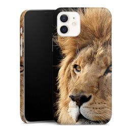 DeinDesign iPhone 12 Handy Premium Case Smartphone Handyh&uuml;lle Schutzh&uuml;lle matt Jungle Lion Photography Premium Case