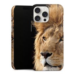 DeinDesign iPhone 15 Pro Max Handy Premium Case Smartphone Handyh&uuml;lle Schutzh&uuml;lle gl&auml;nzend Jungle Lion Photography Premium Case