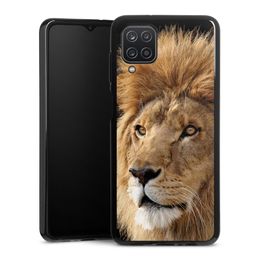 DeinDesign Galaxy A12 Handy Silikon H&uuml;lle Case schwarz Handyh&uuml;lle Jungle Lion Photography