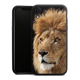 DeinDesign iPhone Xr Handy Premium Silikon H&uuml;lle Handyh&uuml;lle schwarz Case Jungle Lion Photography Silikon Premium Case