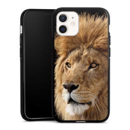 DeinDesign iPhone 12 mini Handy Silikon H&uuml;lle Case schwarz Handyh&uuml;lle Jungle Lion Photography