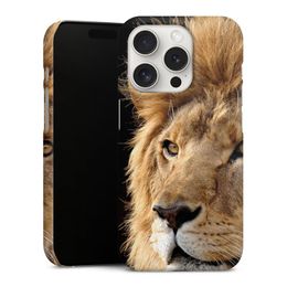 DeinDesign iPhone 15 Pro Handy Premium Case Smartphone Handyh&uuml;lle Schutzh&uuml;lle matt Jungle Lion Photography Premium Case