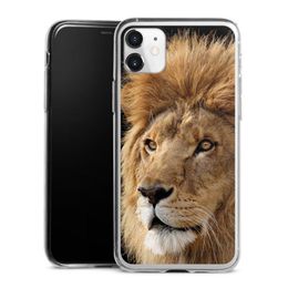 DeinDesign iPhone 11 Handy Slim Case Silikon Handyh&uuml;lle transparent H&uuml;lle extra d&uuml;nn Jungle Lion Photography Silikon Slim Case