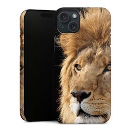 DeinDesign iPhone 15 Plus Handy Premium Case Smartphone Handyh&uuml;lle Schutzh&uuml;lle matt Jungle Lion Photography Premium Case