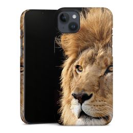 DeinDesign iPhone 14 Plus Handy Premium Case Smartphone Handyh&uuml;lle Schutzh&uuml;lle gl&auml;nzend Jungle Lion Photography Premium Case