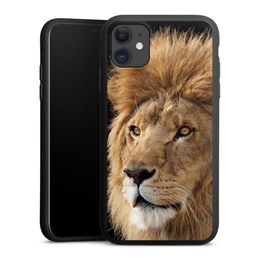 DeinDesign iPhone 11 Handy Premium Silikon H&uuml;lle Handyh&uuml;lle schwarz Case Jungle Lion Photography Silikon Premium Case