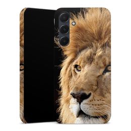 DeinDesign Galaxy A55 5G Handy Premium Case Smartphone Handyh&uuml;lle Schutzh&uuml;lle matt Jungle Lion Photography Premium Case