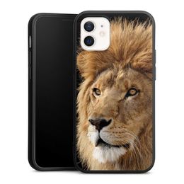 DeinDesign iPhone 12 mini Handy Premium Silikon H&uuml;lle Handyh&uuml;lle schwarz Case Jungle Lion Photography Silikon Premium Case