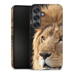 DeinDesign Galaxy S25 Handy Panzer Handyh&uuml;lle robuste Outdoor H&uuml;lle Schutzh&uuml;lle matt Photography Lion Jungle Tough Case