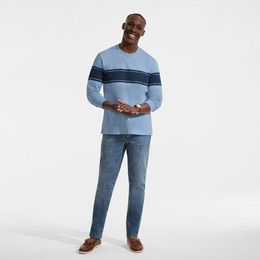 LANDS' END Flammgarn-Shirt aus reiner Baumwolle, Herren,  Blau, Baumwolle, by Lands' End
