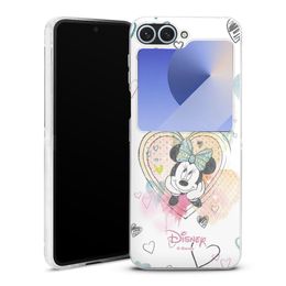 DeinDesign Galaxy Z Flip 6 Handy Hard Case Schutzh&uuml;lle transparent Smartphone Handy H&uuml;lle Disney Minnie Mouse Official Licensed Product Hard Case