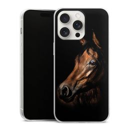 DeinDesign iPhone 15 Pro Max Handy Slim Case Silikon Handyh&uuml;lle transparent H&uuml;lle extra d&uuml;nn Hobby Horse Animals Silikon Slim Case