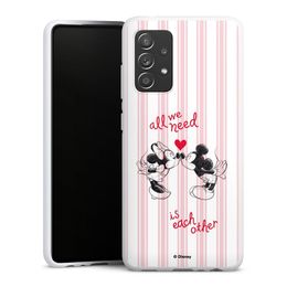DeinDesign Galaxy A52s 5G Handy Silikon H&uuml;lle Case wei&szlig; Handyh&uuml;lle Love Disney Silikon Case