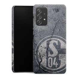 DeinDesign Galaxy A52s 5G Handy Premium Case Smartphone Handyh&uuml;lle Schutzh&uuml;lle matt Concrete Fc Schalke 04 Merchandise Premium Case
