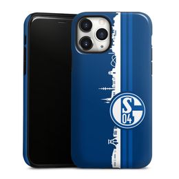 DeinDesign iPhone 11 Pro Handy Panzer Handyh&uuml;lle robuste Outdoor H&uuml;lle Schutzh&uuml;lle gl&auml;nzend Official Licensed Product Fc Schalke 04 Skyline Tough Case