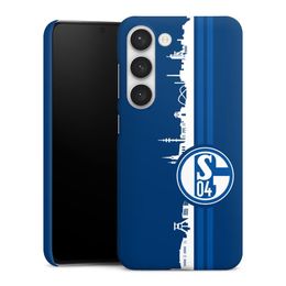 DeinDesign Galaxy S23 Handy Premium Case Smartphone Handyh&uuml;lle Schutzh&uuml;lle matt Official Licensed Product Skyline Fc Schalke 04 Premium Case