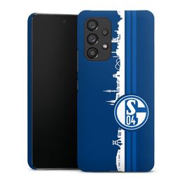 DeinDesign Galaxy A53 5G Handy Premium Case Smartphone Handyh&uuml;lle Schutzh&uuml;lle matt Official Licensed Product Fc Schalke 04 Skyline Premium Case