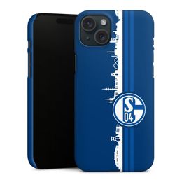 DeinDesign iPhone 15 Plus Handy Premium Case Smartphone Handyh&uuml;lle Schutzh&uuml;lle matt Official Licensed Product Skyline Fc Schalke 04 Premium Case