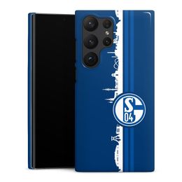 DeinDesign Galaxy S23 Ultra Handy Premium Case Smartphone Handyh&uuml;lle Schutzh&uuml;lle gl&auml;nzend Official Licensed Product Skyline Fc Schalke 04 Premium Case