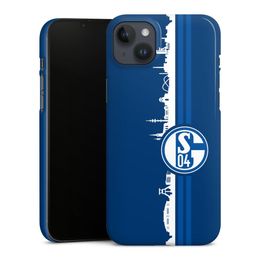 DeinDesign iPhone 14 Plus Handy Premium Case Smartphone Handyh&uuml;lle Schutzh&uuml;lle gl&auml;nzend Official Licensed Product Skyline Fc Schalke 04 Premium Case
