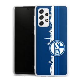 DeinDesign Galaxy A33 5G Handy Silikon H&uuml;lle Case transparent Handyh&uuml;lle Official Licensed Product Fc Schalke 04 Skyline Silikon Case