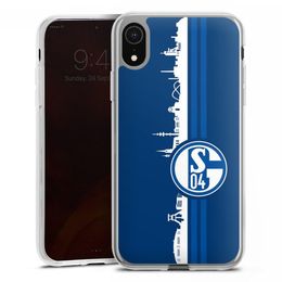 DeinDesign iPhone Xr Handy Silikon H&uuml;lle Case transparent Handyh&uuml;lle Official Licensed Product Skyline Fc Schalke 04 Silikon Case