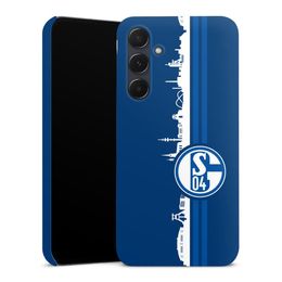 DeinDesign Galaxy A55 5G Handy Premium Case Smartphone Handyh&uuml;lle Schutzh&uuml;lle matt Official Licensed Product Skyline Fc Schalke 04 Premium Case