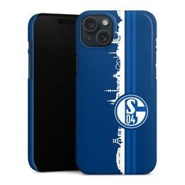 DeinDesign iPhone 15 Plus Handy Premium Case Smartphone Handyh&uuml;lle Schutzh&uuml;lle gl&auml;nzend Official Licensed Product Skyline Fc Schalke 04 Premium Case