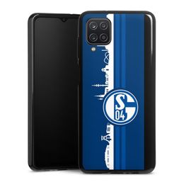 DeinDesign Galaxy A12 Handy Silikon H&uuml;lle Case schwarz Handyh&uuml;lle Official Licensed Product Skyline Fc Schalke 04