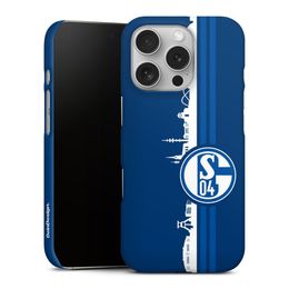DeinDesign iPhone 16 Pro Handy Premium Case Smartphone Handyh&uuml;lle Schutzh&uuml;lle matt Official Licensed Product Skyline Fc Schalke 04 Premium Case