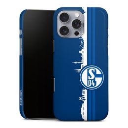 DeinDesign iPhone 16 Pro Max Handy Premium Case Smartphone Handyh&uuml;lle Schutzh&uuml;lle gl&auml;nzend Official Licensed Product Skyline Fc Schalke 04 Premium Case