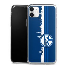 DeinDesign iPhone 11 Handy Slim Case Silikon Handyh&uuml;lle transparent H&uuml;lle extra d&uuml;nn Official Licensed Product Skyline Fc Schalke 04 Silikon Slim Case