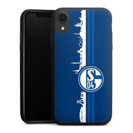 DeinDesign iPhone Xr Handy Premium Silikon H&uuml;lle Handyh&uuml;lle schwarz Case Official Licensed Product Skyline Fc Schalke 04 Silikon Premium Case