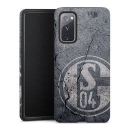 DeinDesign Galaxy S20 FE Handy Panzer Handyh&uuml;lle robuste Outdoor H&uuml;lle Schutzh&uuml;lle matt Fc Schalke 04 Concrete Merchandise Tough Case