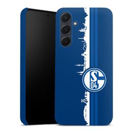DeinDesign Galaxy A55 5G Handy Premium Case Smartphone Handyh&uuml;lle Schutzh&uuml;lle gl&auml;nzend Official Licensed Product Skyline Fc Schalke 04 Premium Case