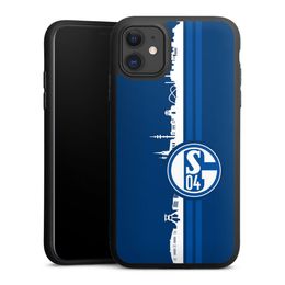DeinDesign iPhone 11 Handy Premium Silikon H&uuml;lle Handyh&uuml;lle schwarz Case Official Licensed Product Skyline Fc Schalke 04 Silikon Premium Case